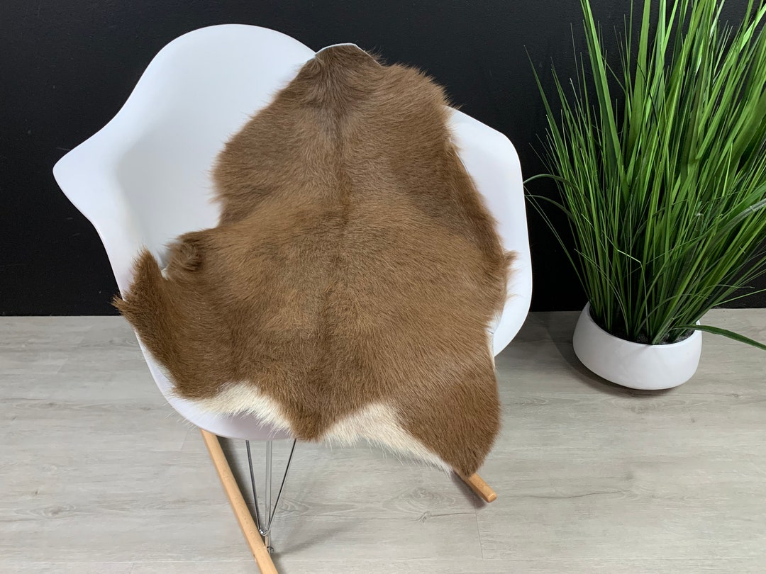 Authentic Comfort: Genuine Goatskin Rug 100% Natural Hide Soft, Cozy ...