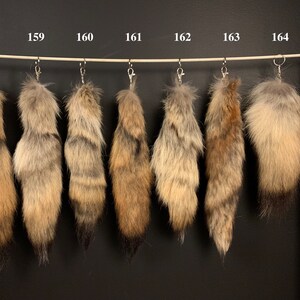 Real Fox Tails Keychain Large Authentic Fox Tails Fur Accessory for ...