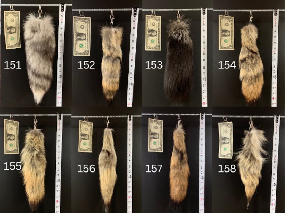 Real Fox Tails Keychain Large Authentic Fox Tails Fur Accessory for ...