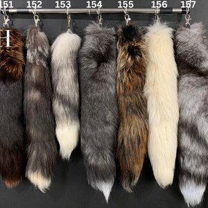 Real Fox Tails Keychain Large Authentic Fox Tails Fur Accessory for ...