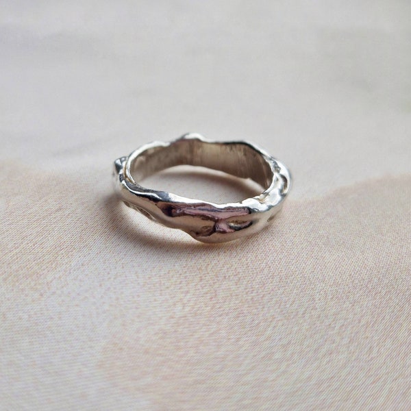 Organic Silver Ring - Etsy