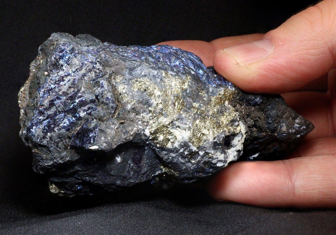 Stunning Blue Covellite & Pyrite Leonard Mine, Butte, Montana - Old ...