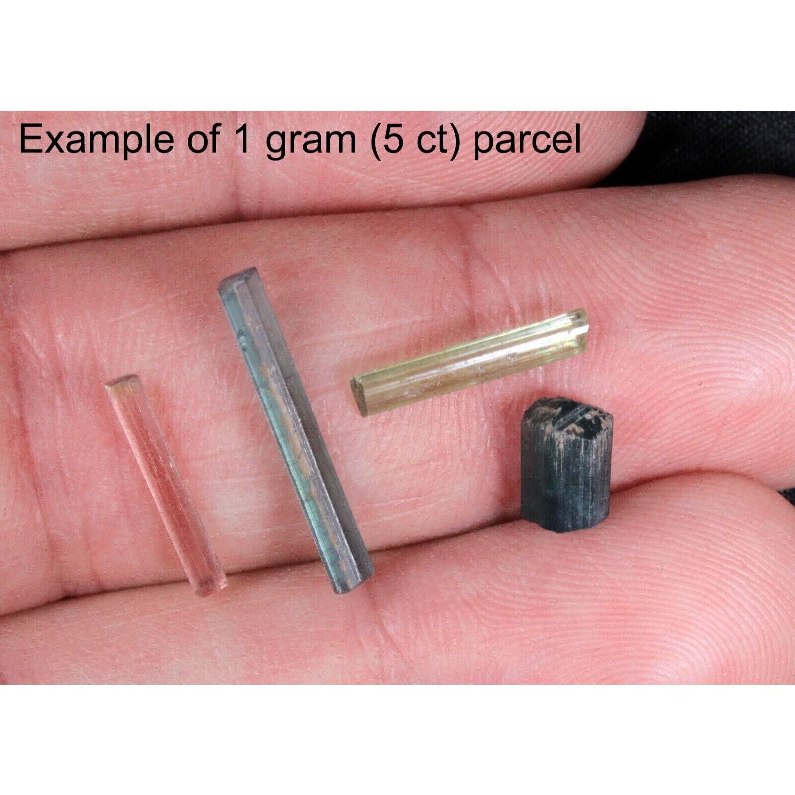5 Ct (1 Gram) Parcel California Tourmaline Crystal Blue, Pink, Green ...