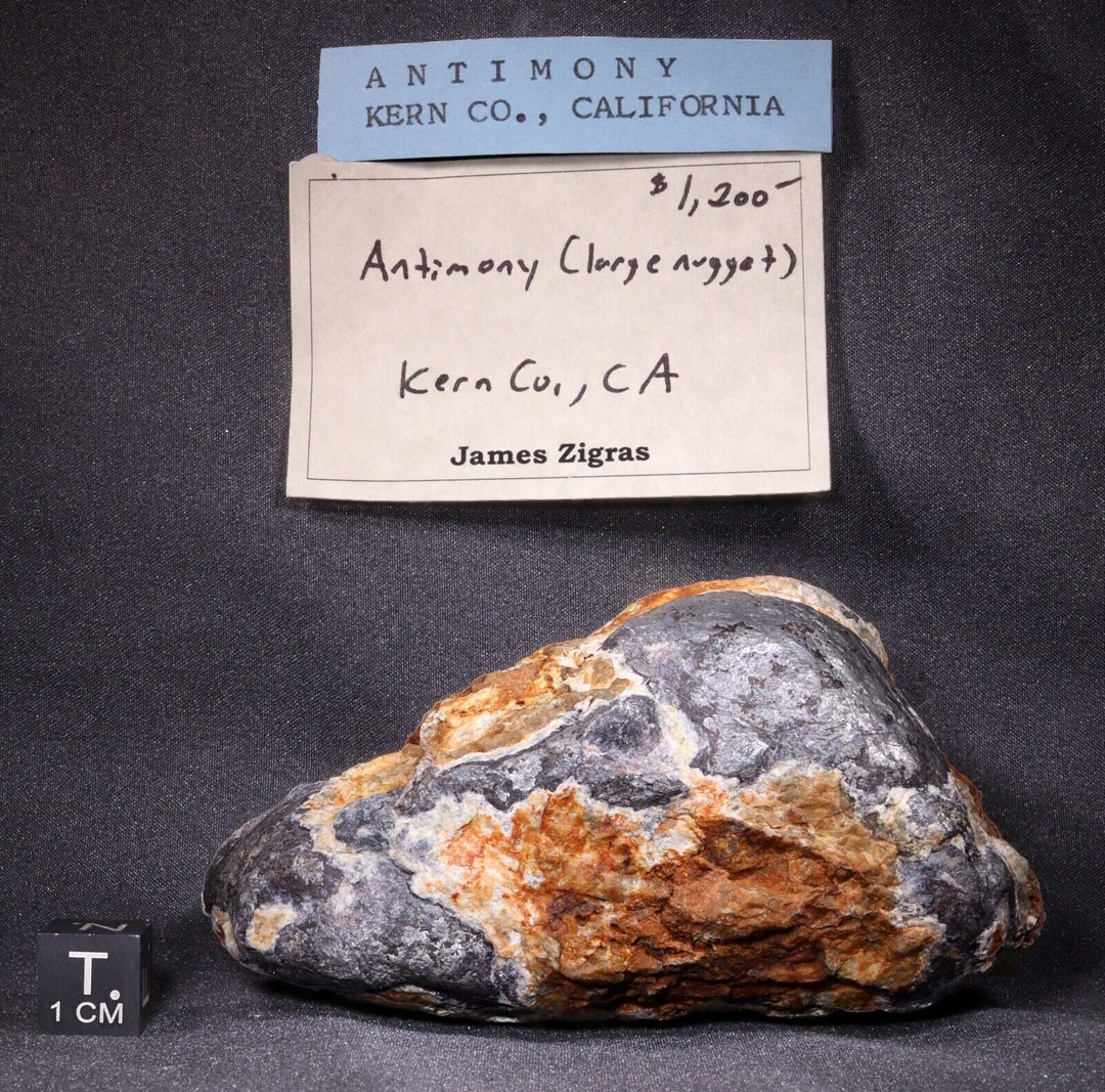 479 Gram Native Antimony Nugget From the Kern County, California - Coll ...