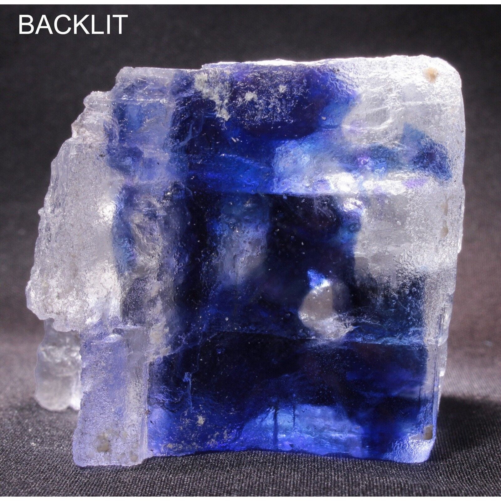Exceptional 4.3 Cm Blue Halite From Stassfurt Germany Old Ward's Label ...