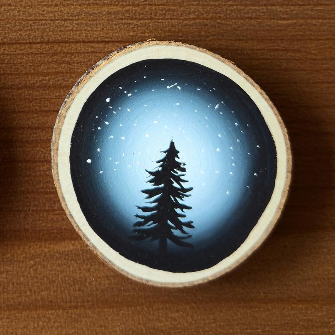 Tree Magnets and Oranaments, Galaxy Magnets, Wood Slice Magnet, Rustic ...