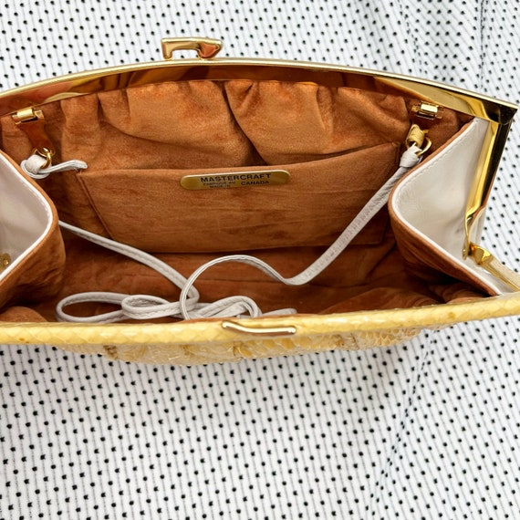 Vintage Mastercraft Butter Yellow Eel Skin Clutch Pur… - Gem