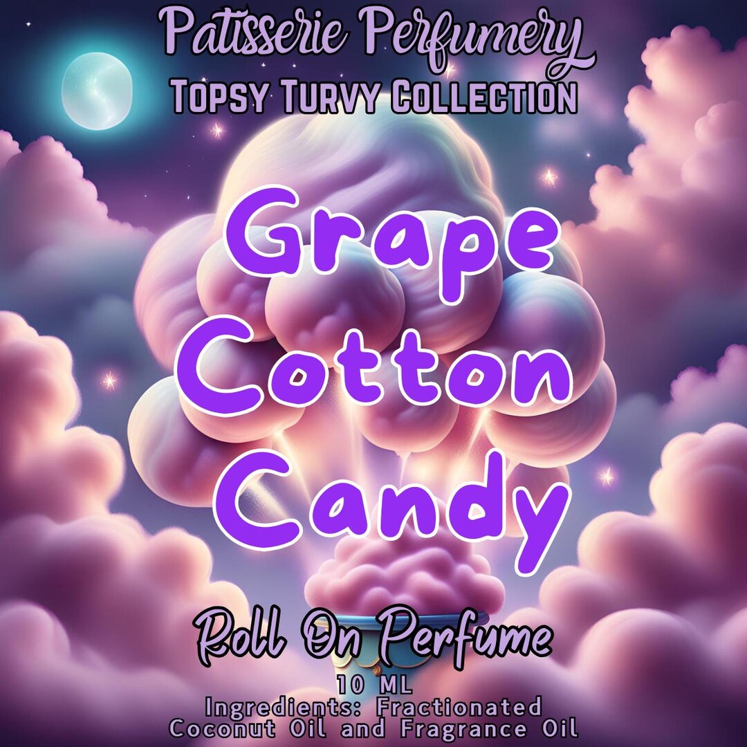 10 ML Grape Cotton Candy Perfume Oil- Hybrid Scent With Cotton Candy ...