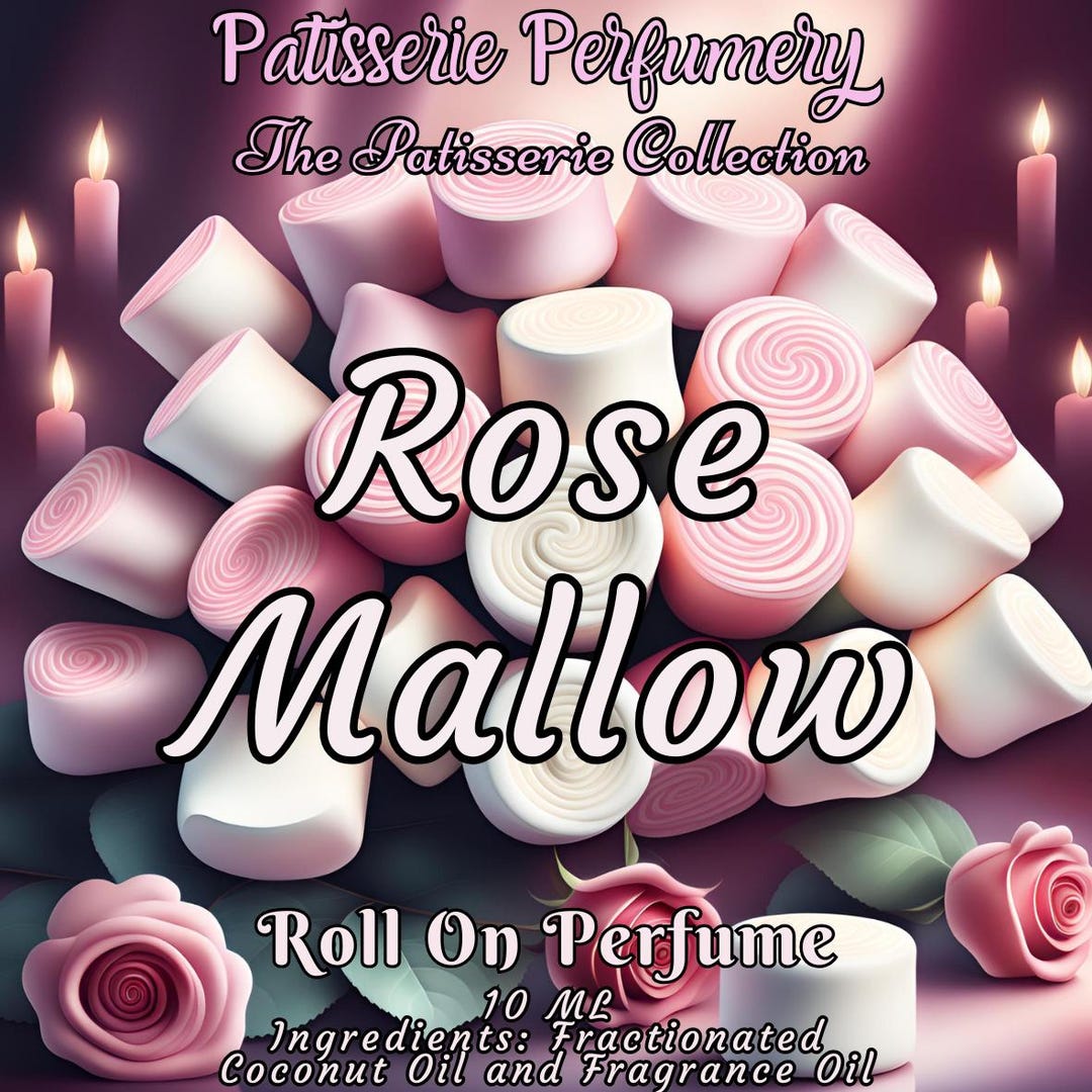 Rose Mallow Perfume Oil- Marshmallow, Rose, Powdered Sugar, Vanilla ...
