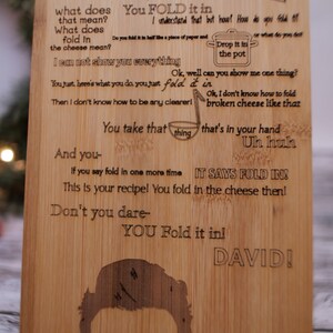Schitt's Creek Fold in the Cheese Cutting Board 6" X 8" Free Shipping ...
