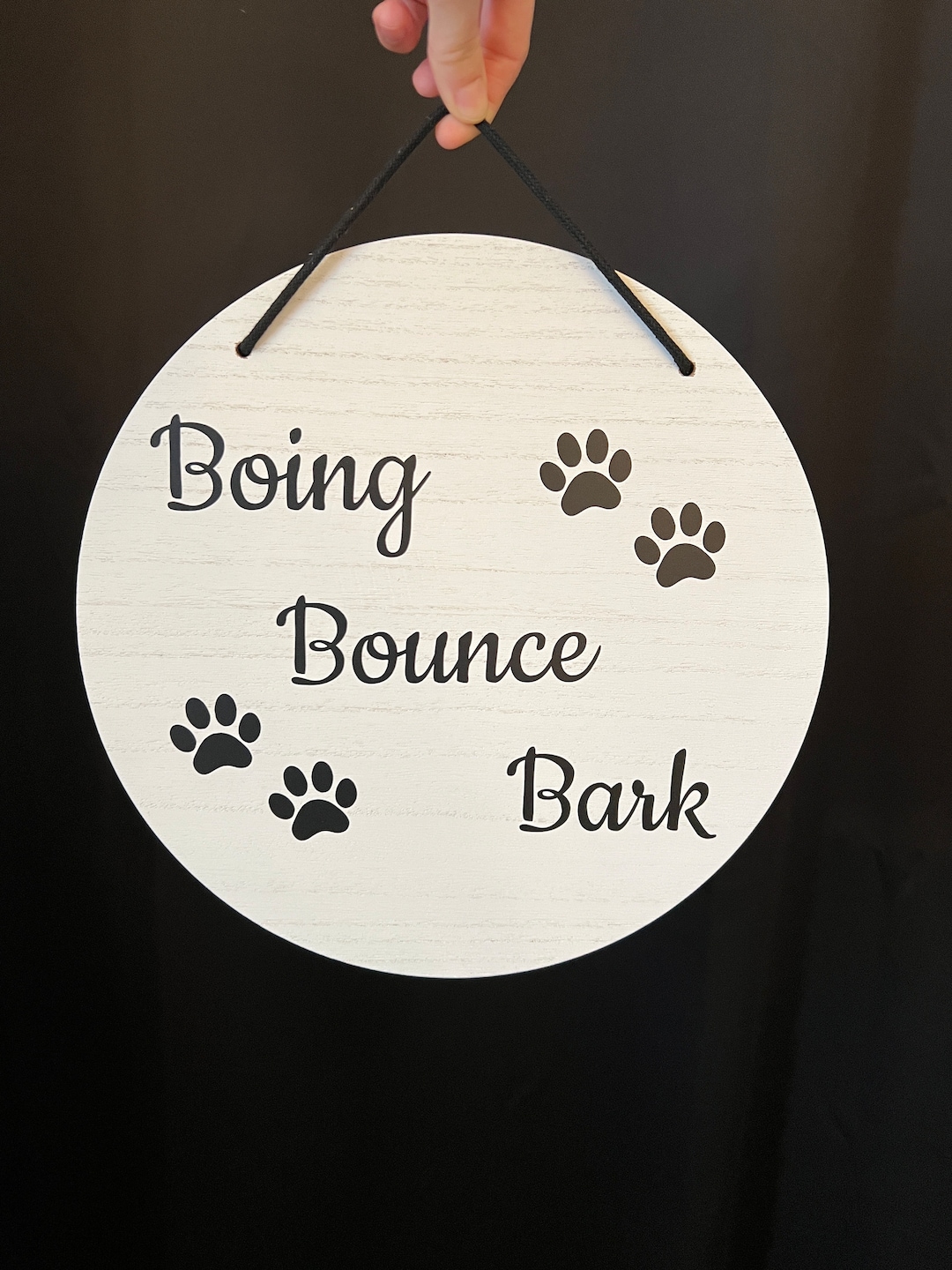 Live Laugh Love Parody Dog Paw Boing Bounce Bark Wood Circle Sign - Etsy