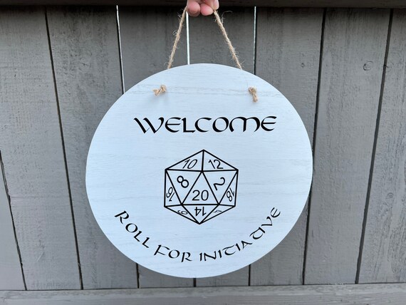 Welcome Roll for Initiative Dungeons and Dragons Wood Circle - Etsy