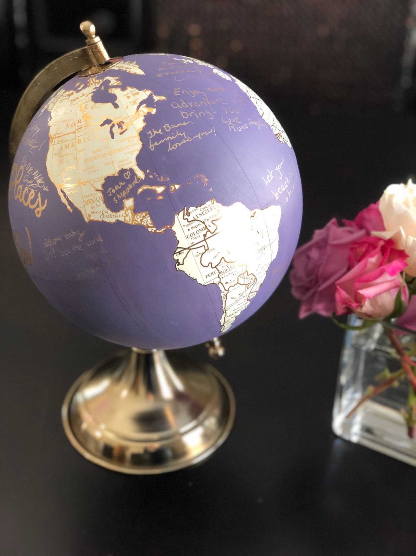 Graduation Party Decoration Custom Globe Guest Book Sign In - Etsy