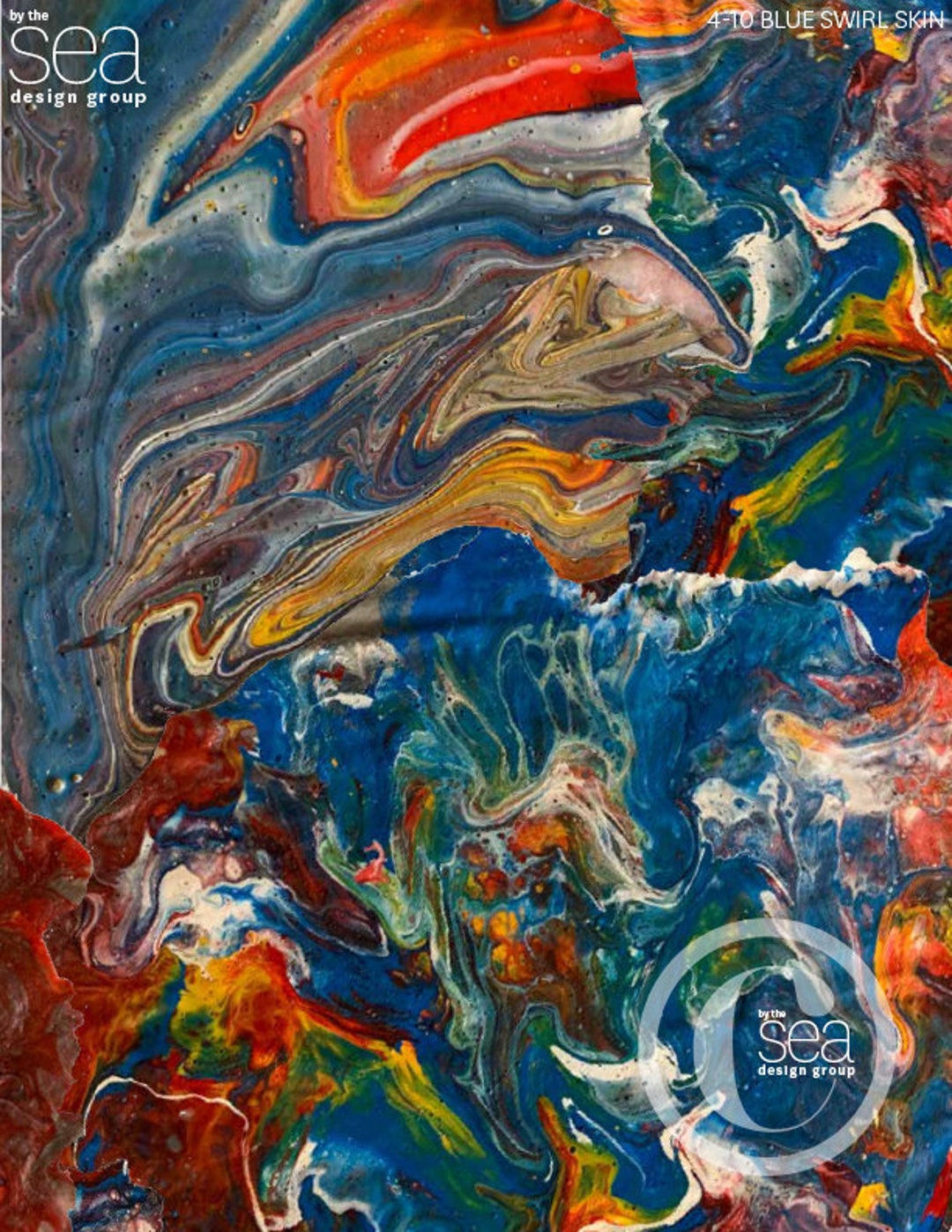 Blue Swirl Skin is a PRINTABLE Acrylic Pour skin. Instant Download ...