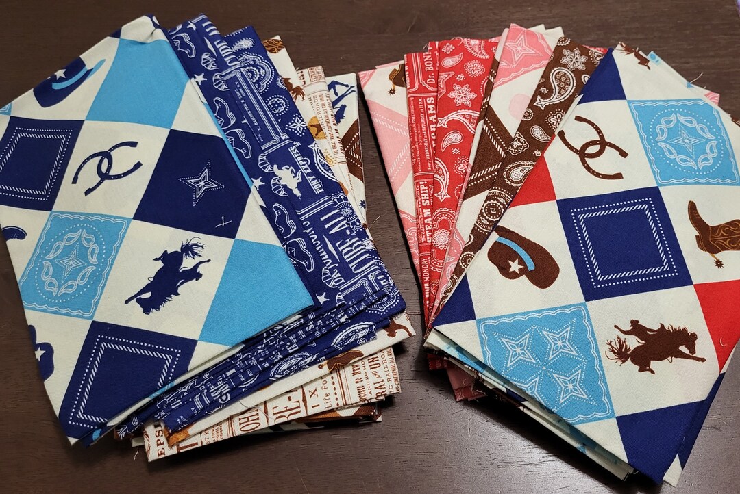 COWBOY and COWGIRL (20) Fat Quarters 18" X 21" Samantha Walker Riley ...