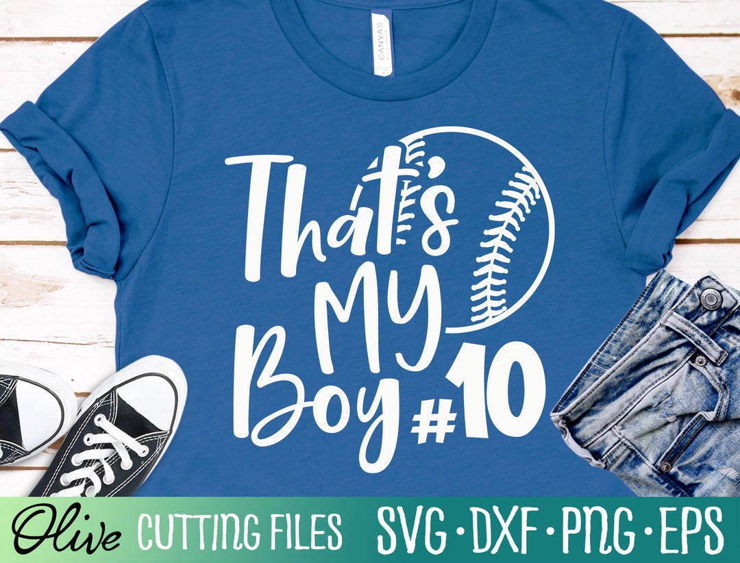 That's My Boy Number 10 Baseball Svg, Baseball Mom Svg, Baseball Svg ...