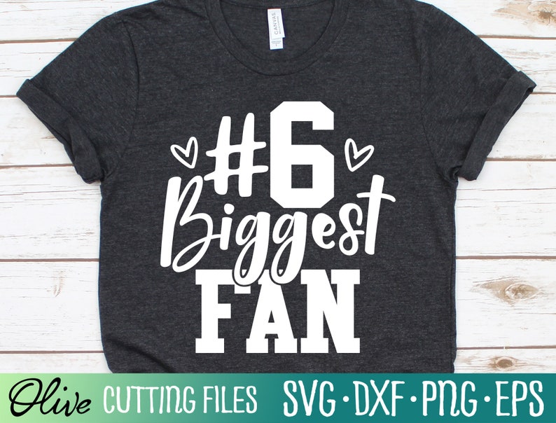 Number 6 Football Biggest Fan SVG, Football Mom SVG, Football Grandma ...