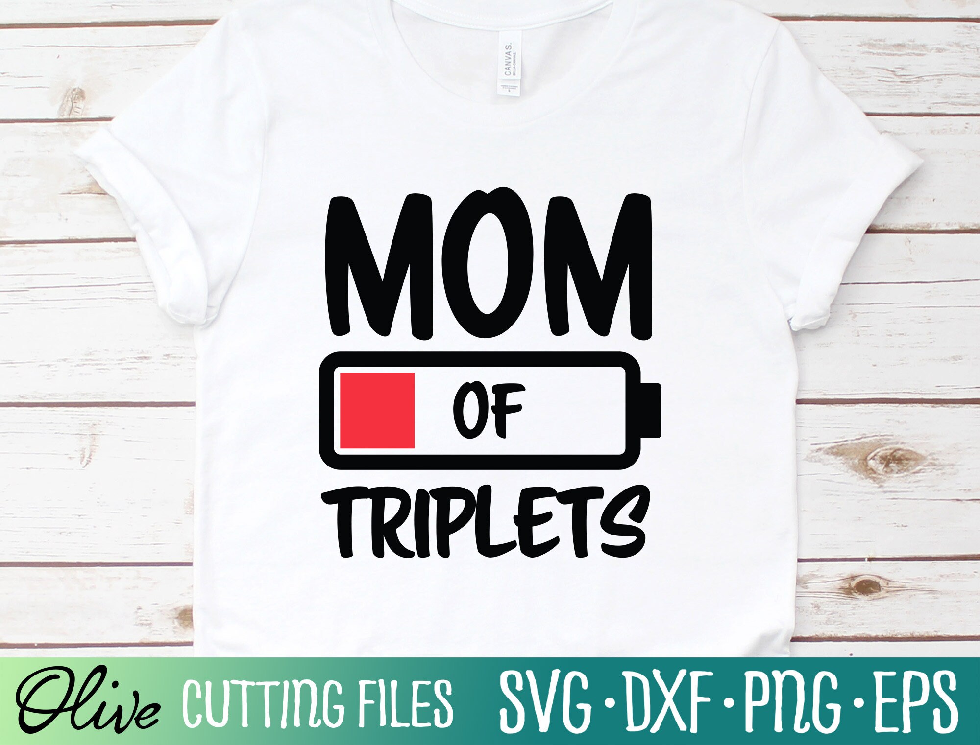 Mom of Triplets Svg Mom Battery Svg Funny Mothers Day Gift - Etsy Canada