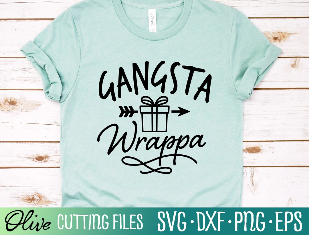 Gangsta Wrappa SVG, Funny Christmas Svg SVG, Merry Christmas Svg ...