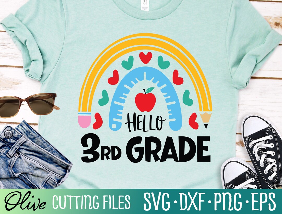 Third Grade Teacher Shirt Svg, 3rd Grade Teacher Shirt, Classroom Svg, Teacher Gift Svg, Cut ...