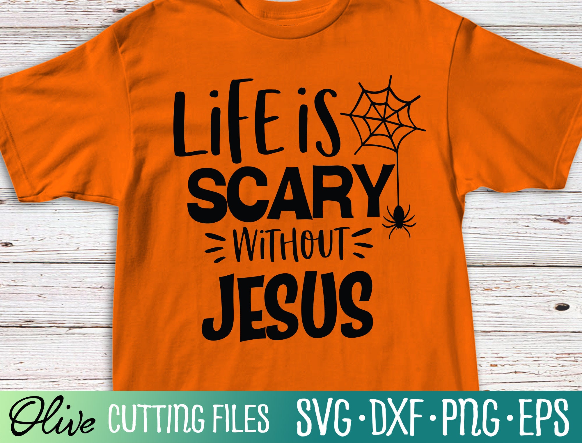 Life is Scary Without Jesus SVG Christian Halloween Svg Fall - Etsy