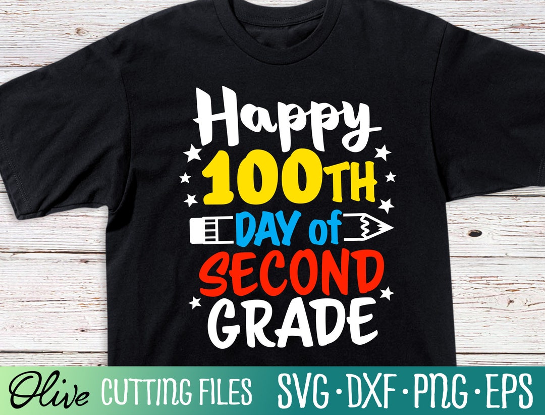100 Days of School Svg, 2nd Grade Svg, Teacher Svg, Student Svg, Second ...
