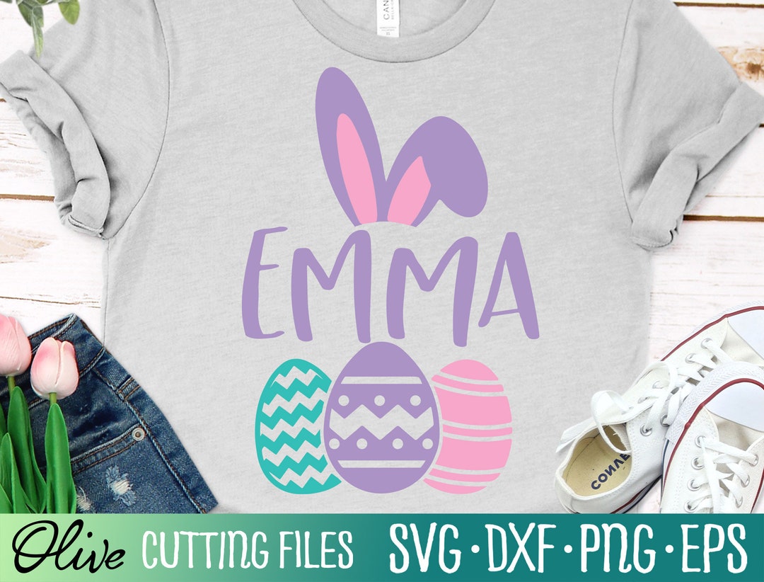 Easter Name Emma Svg, Bunny Svg, Easter Egg Svg, Easter Bunny Svg ...
