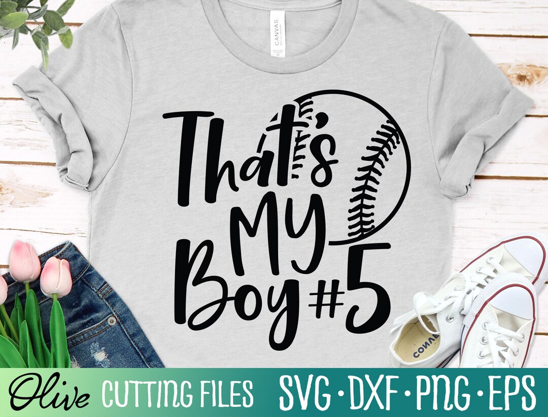 That's My Boy Number 5 Baseball Svg, Baseball Mom Svg, Baseball Svg ...