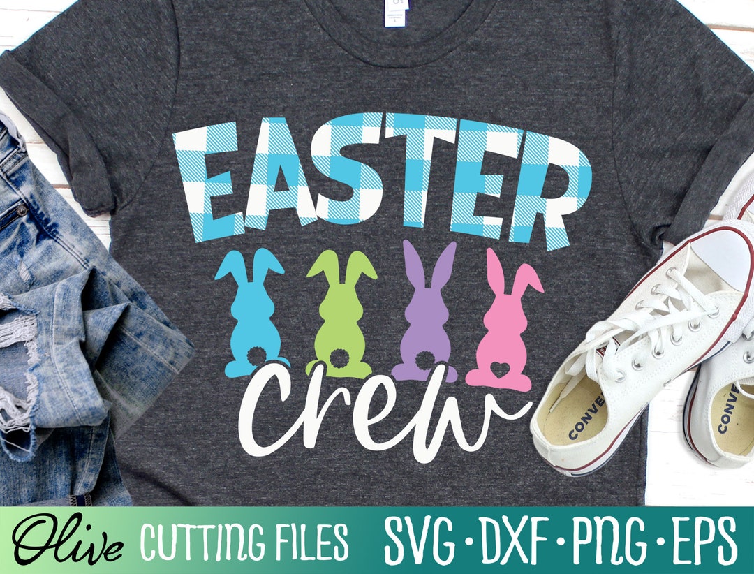 Easter Crew Svg, Easter Svg, Christian Svg, Bunny Svg, Easter Plaid Svg ...