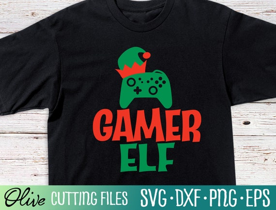 Gamer Elf Svg Funny Holiday Svg Boy Gift Svg Gamer Present | Etsy