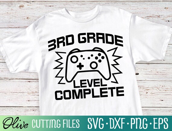 Third Grade Level Complete SVG 3rd Grade SVG Video Game SVG - Etsy