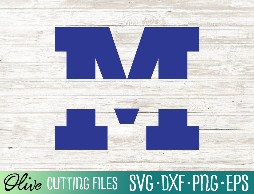 Split Sport Letter M Svg, Varsity Split Sport Letter Svg, High School ...