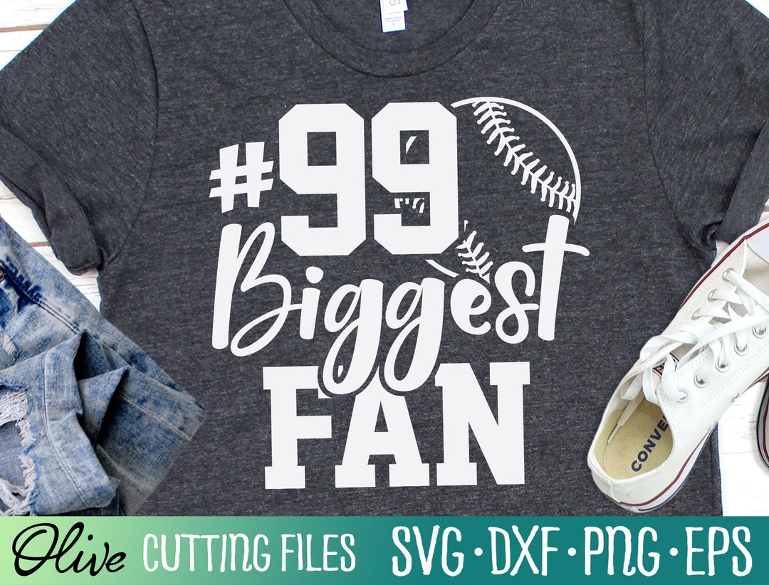 Number 99 Biggest Fan Baseball Svg, Baseball Mom Svg, Baseball Svg ...