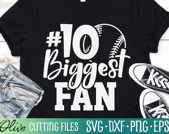Number 13 Biggest Fan Baseball Svg, Baseball Mom Svg, Baseball Svg ...