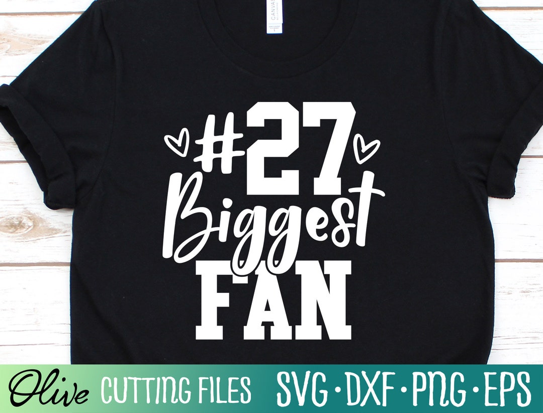 Jersey Number 27 Football Biggest Fan SVG, Football Mom SVG, Football ...