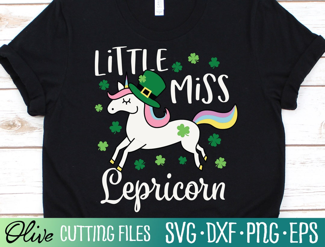 Little Miss Lepricorn Svg, Funny St Patricks Day Unicorn Leprechaun Svg ...