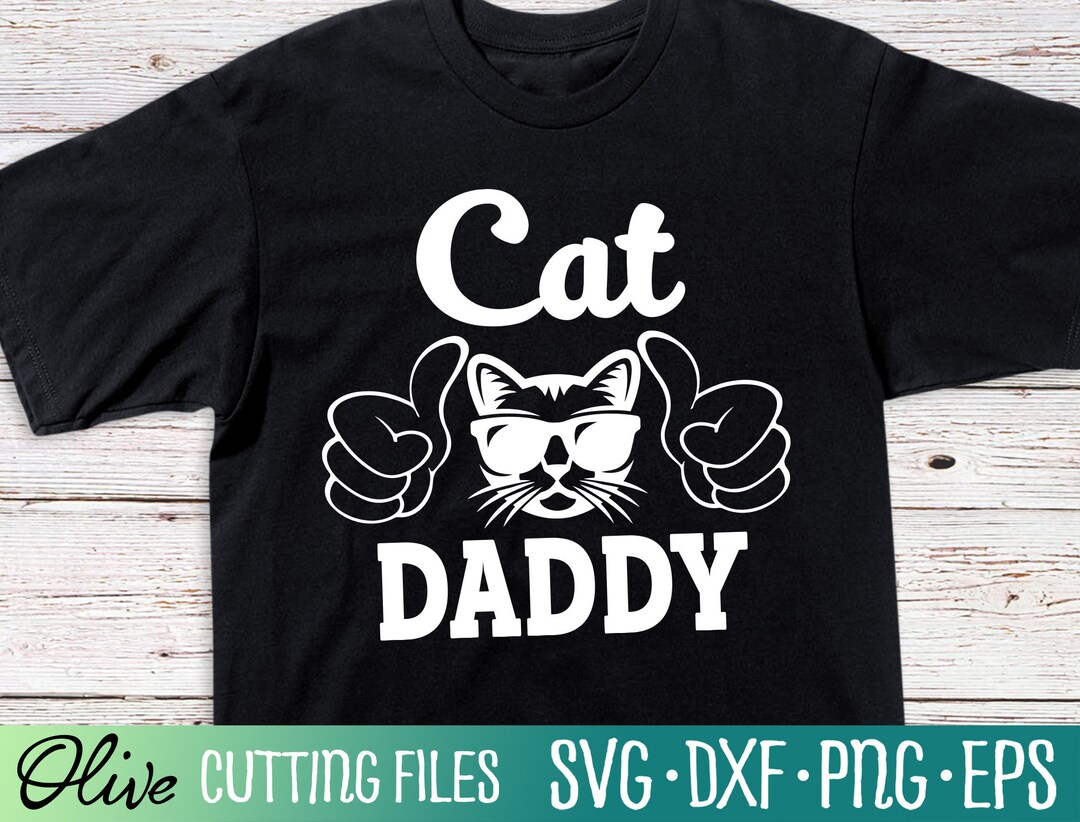 Cat Daddy Svg, Cat Lover Svg, Love Cats Svg, Dad Loves Cats Svg, Cameo ...