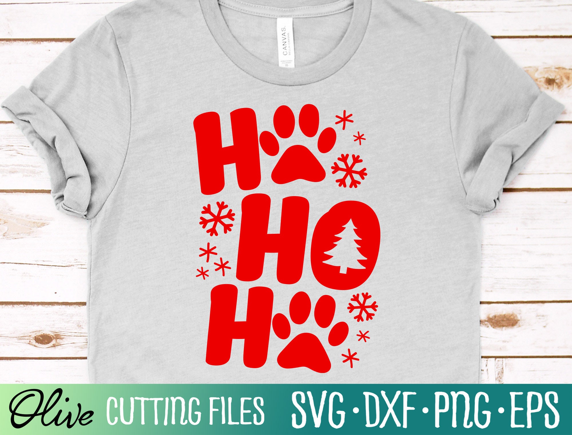 Ho Ho Ho Dog Paw Svg Dog Christmas Svg Dog Lover Svg Funny - Etsy