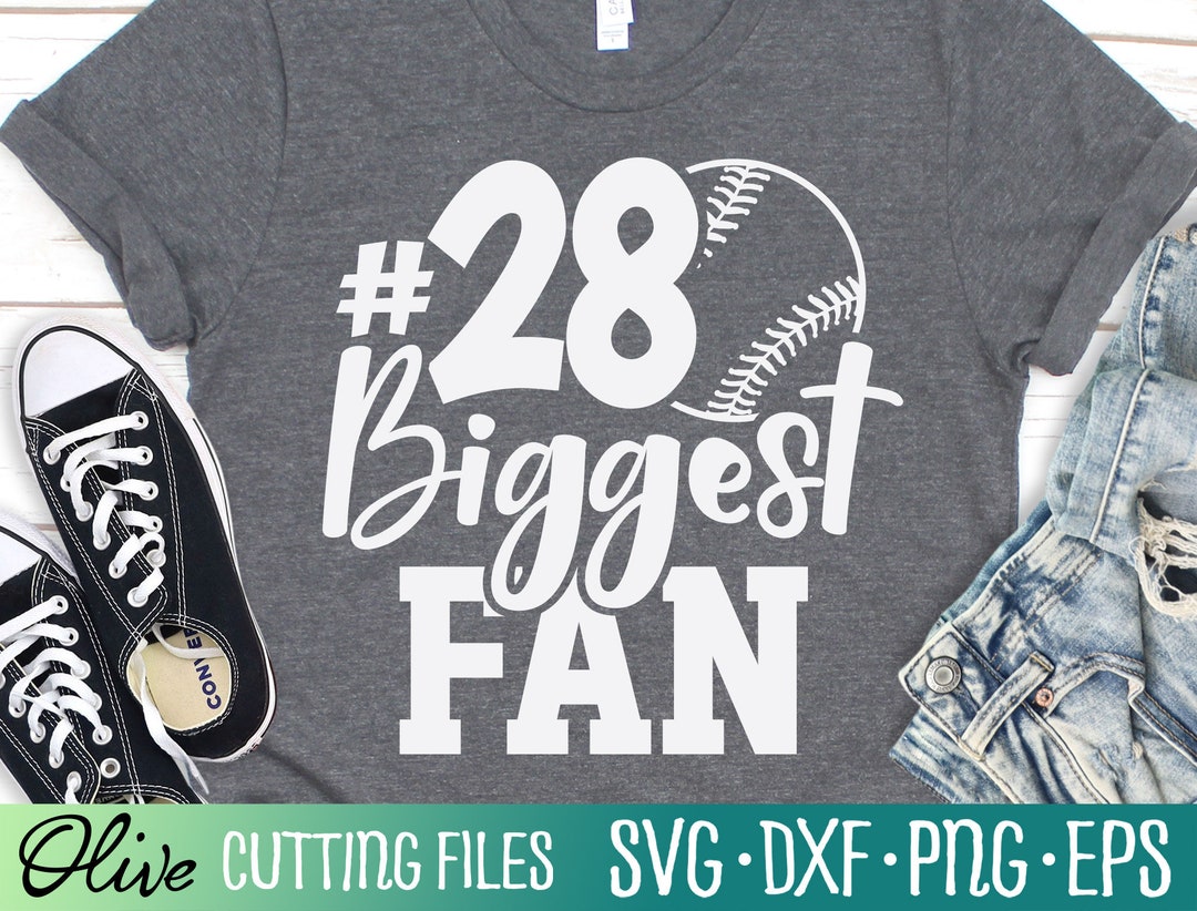 Number 28 Biggest Fan Baseball Svg, Baseball Mom Svg, Baseball Svg ...