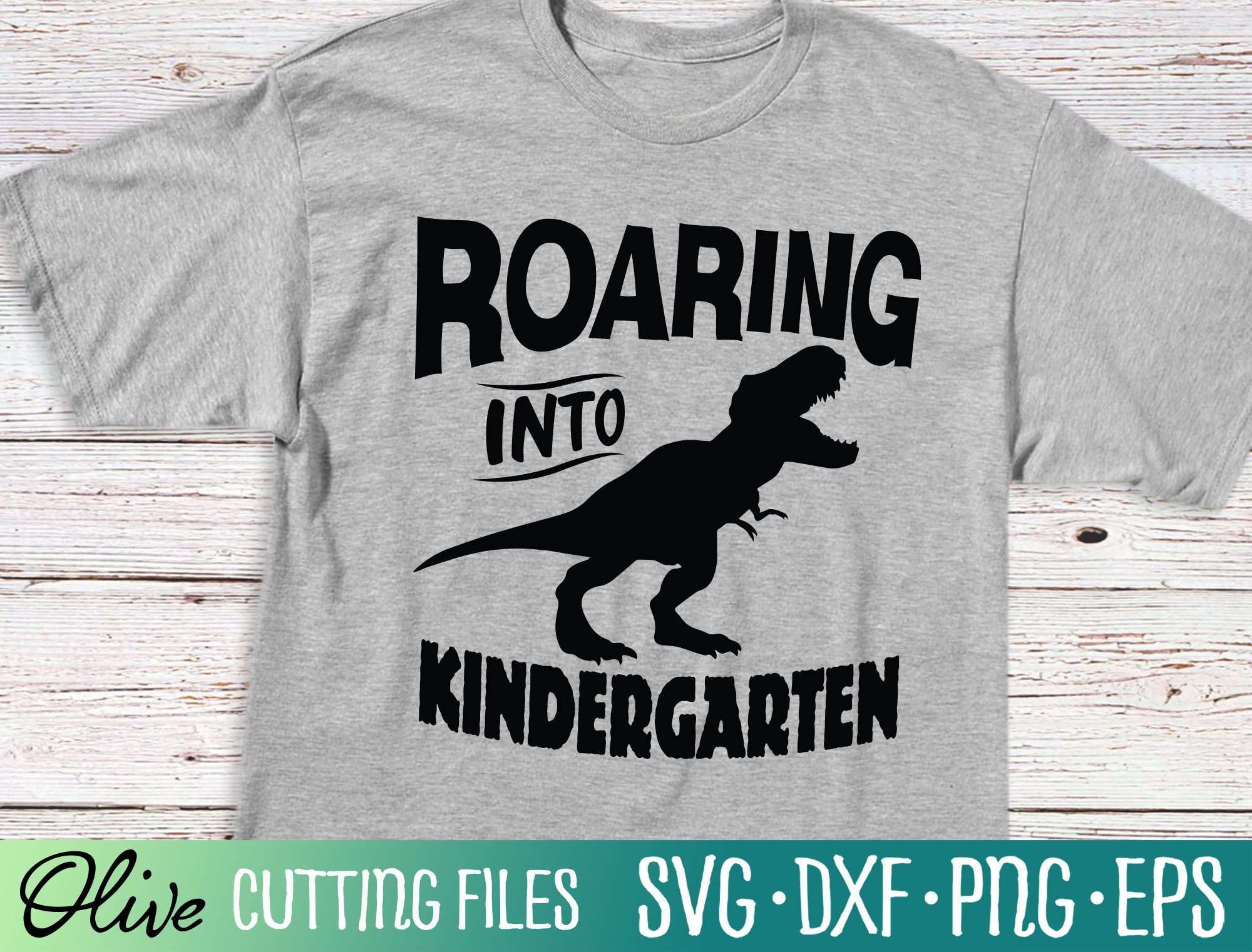 Roaring Into Kindergarten Svg Dinosaur Back to School Svg - Etsy