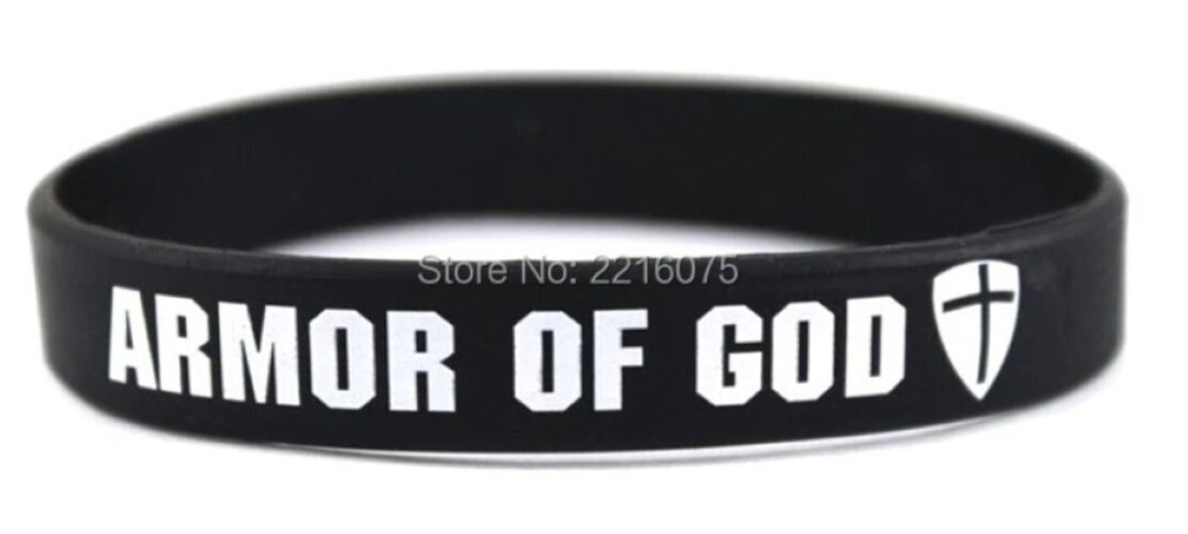 Armor of God Inspiration Rubber Bracelet Wristbands Christian Religious ...