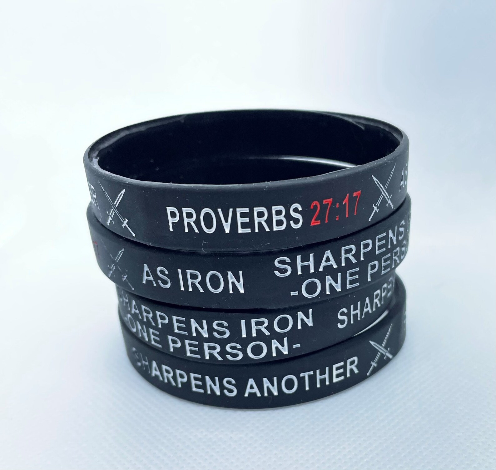 Armor of God Inspiration Rubber Bracelet Wristbands Christian - Etsy