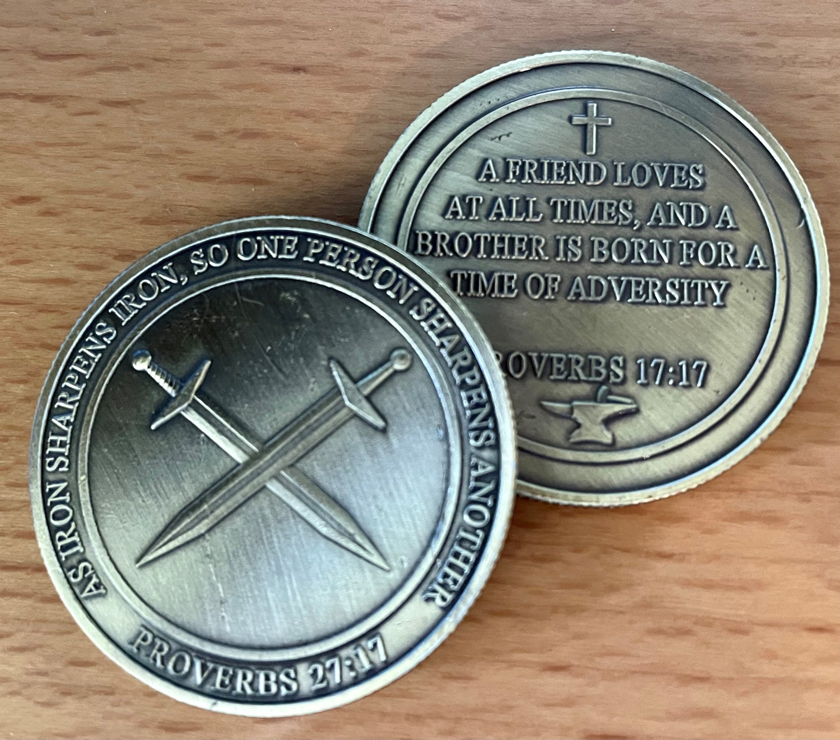 Armor of God High Relief Swords Crossed Anvil Cross Iron Sharpens Iron ...