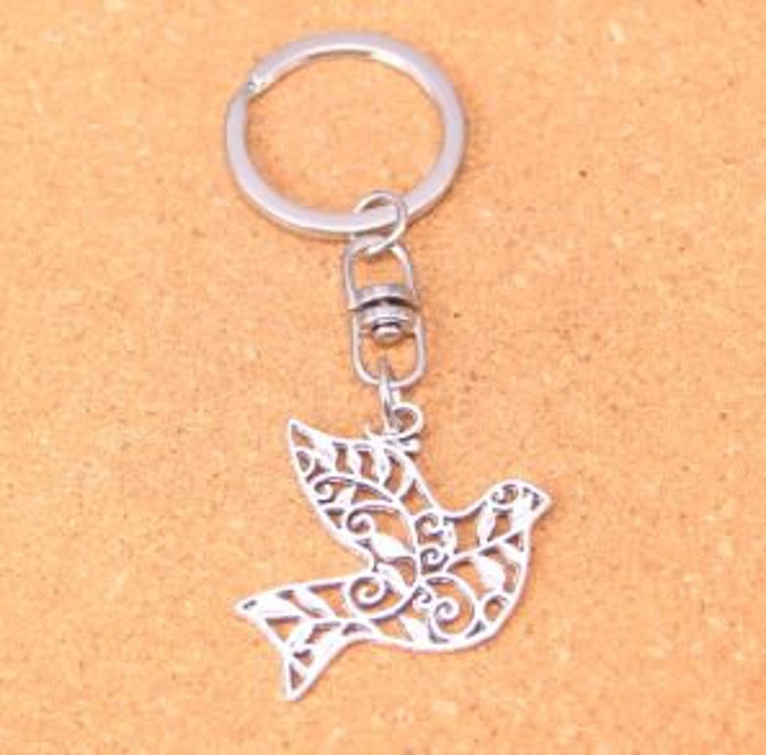 Inspirational Religious Christian Peace Dove Keychain - Etsy