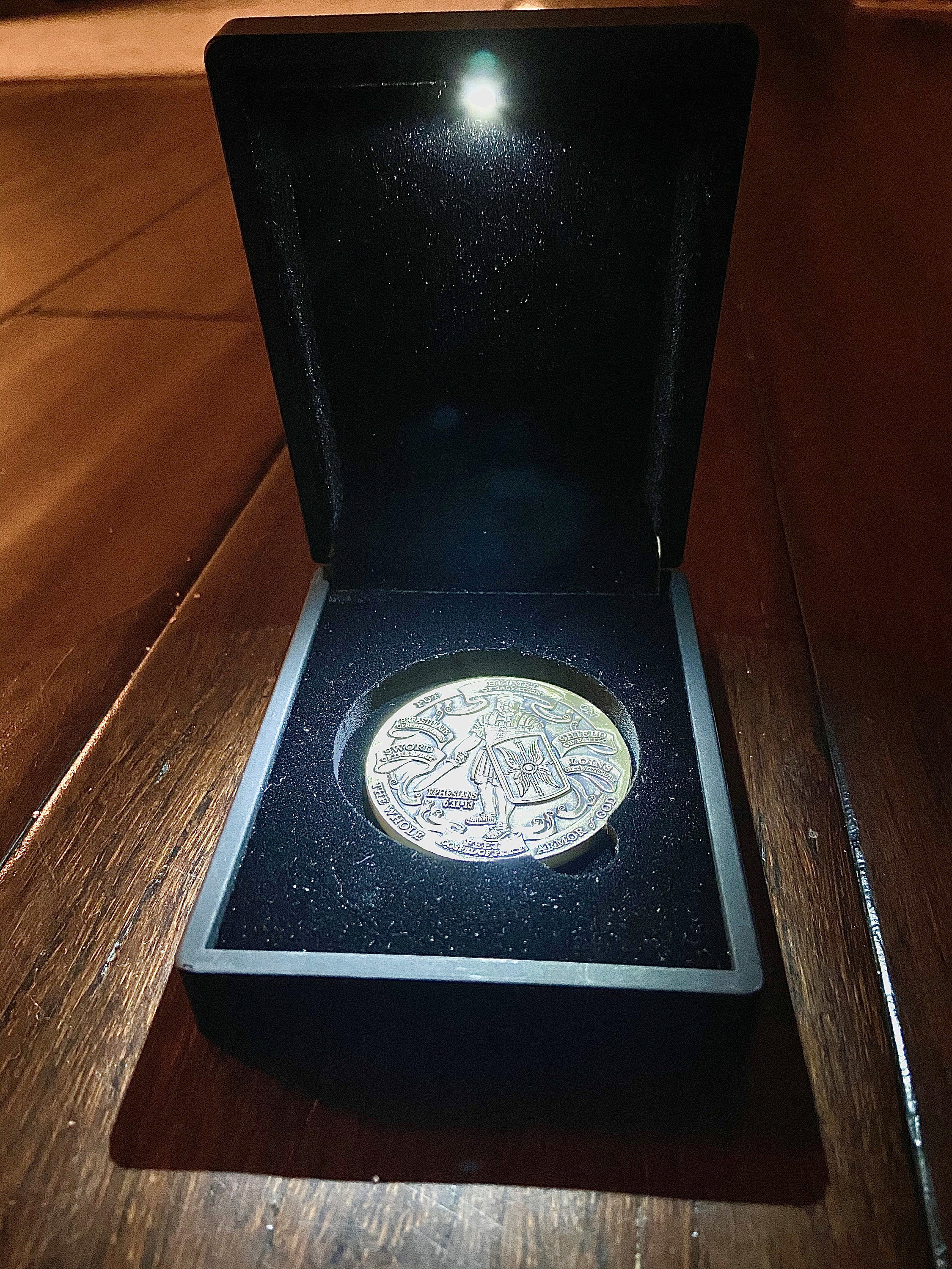 Armor of God High Relief Round Coin Ephesians 6:10-12 — Message to Kings