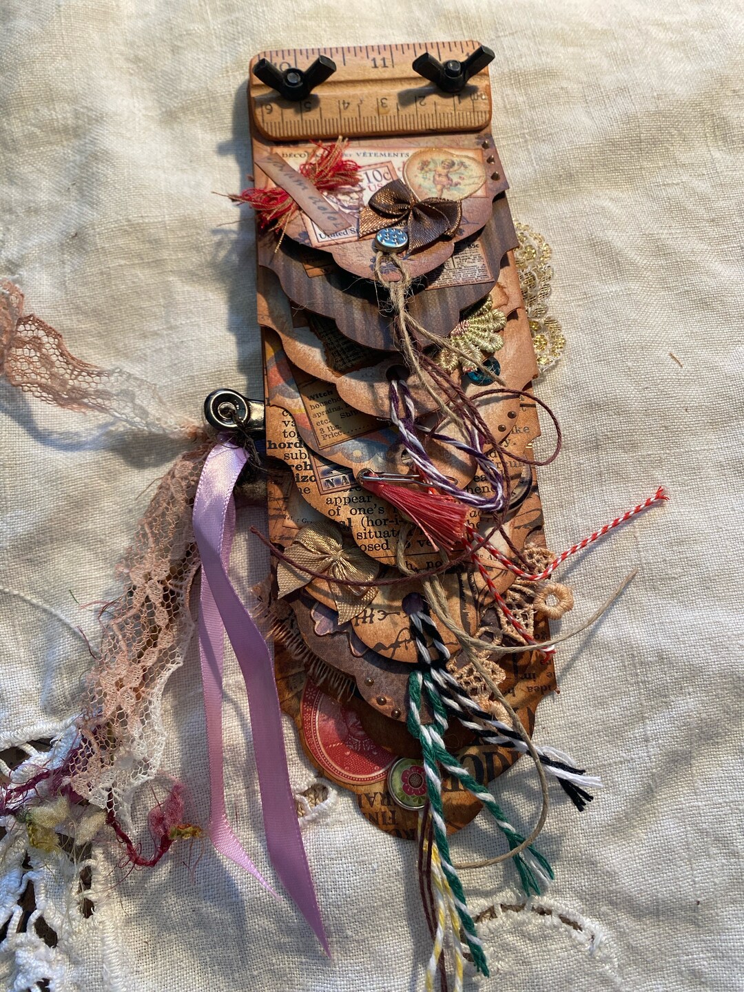 Unique Ruler Bound Tag Booklet - Etsy