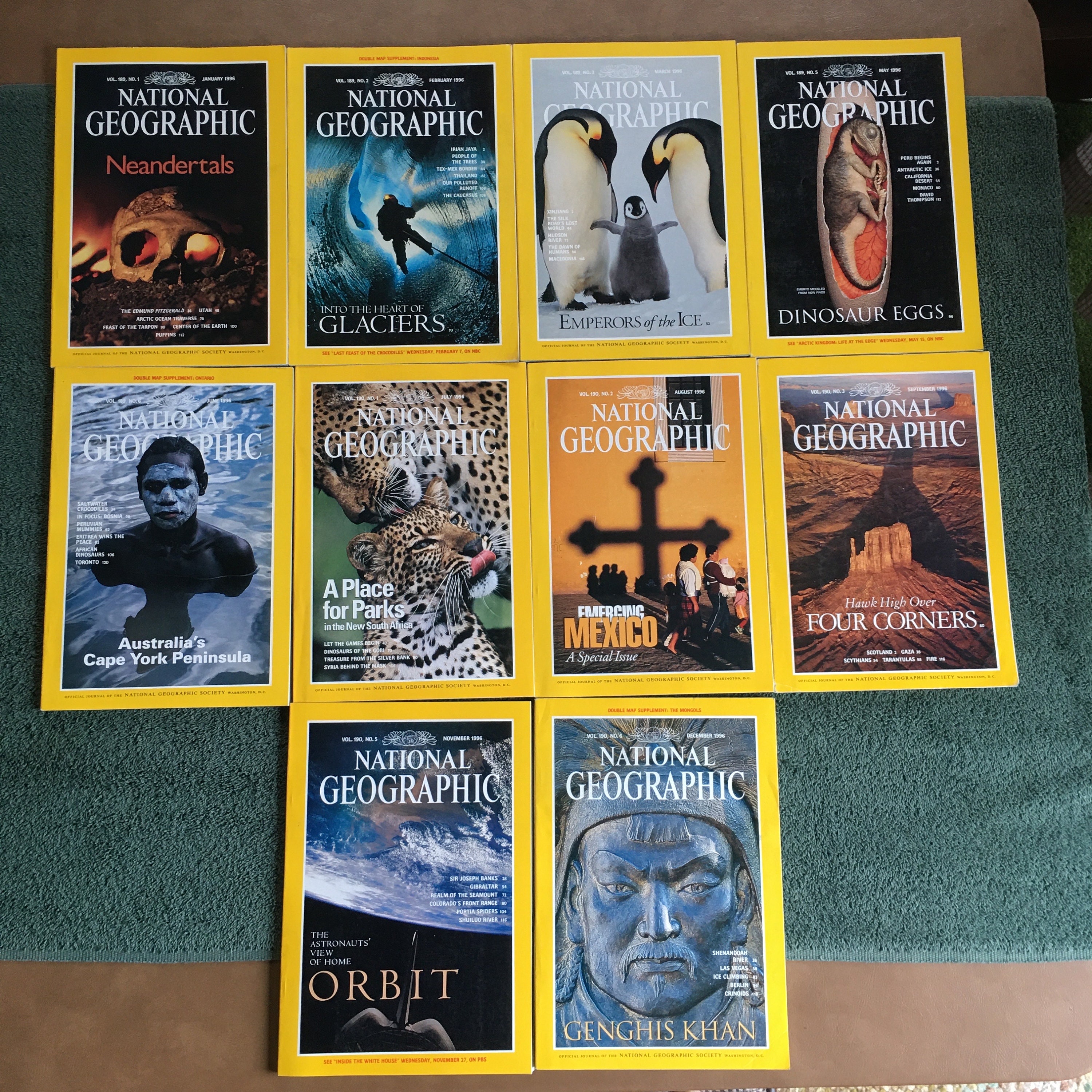 National Geographic Magazines 1996 Missing April and October - Etsy