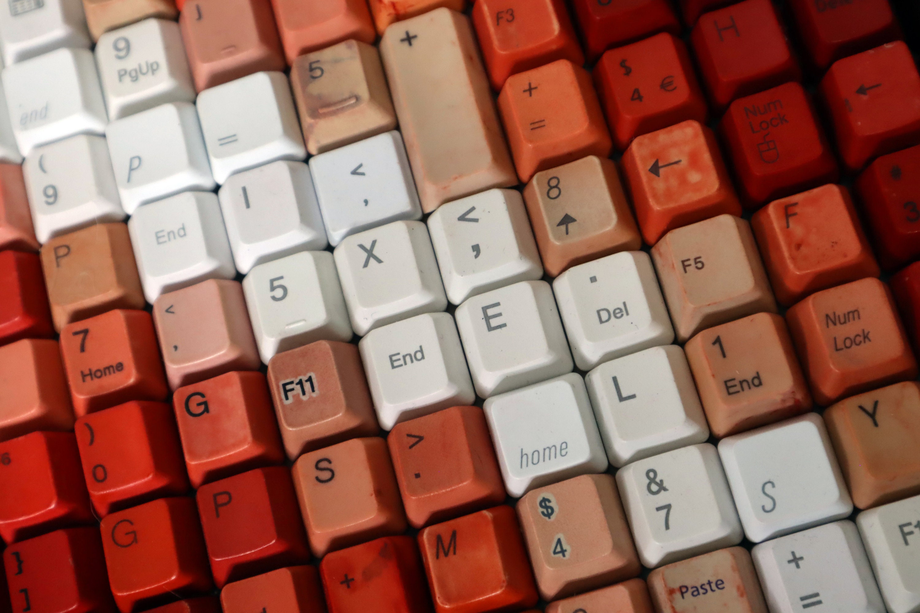 Original Art-computer Keys Art Work/wall Décor/gift for Computer Lovers ...