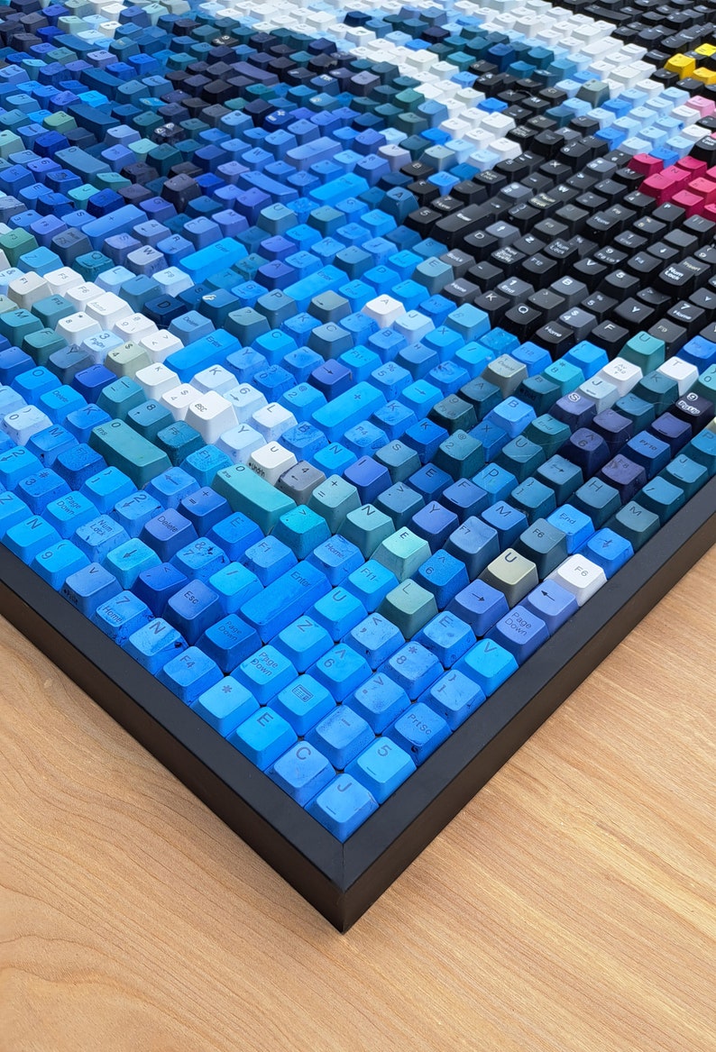 Retro Wave/computer Key Art/pop Art/wall Decor/gift for Computer Lovers ...