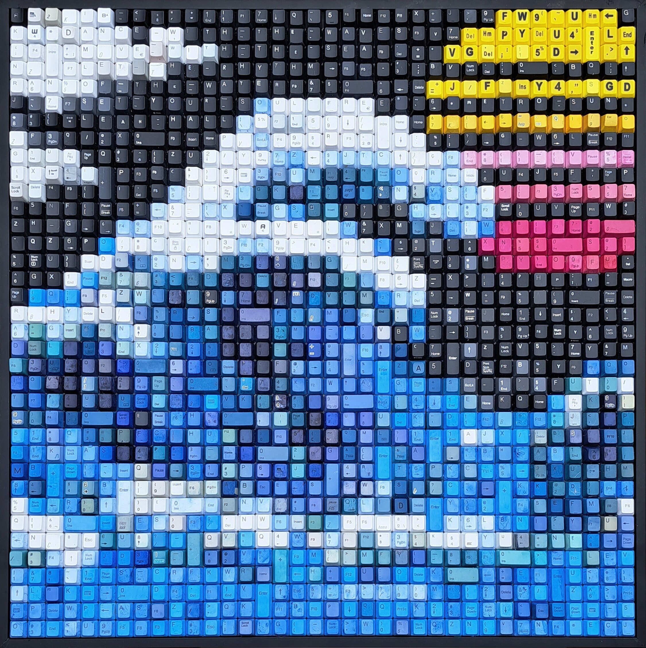 Retro Wave/computer Key Art/pop Art/wall Decor/gift for Computer Lovers ...